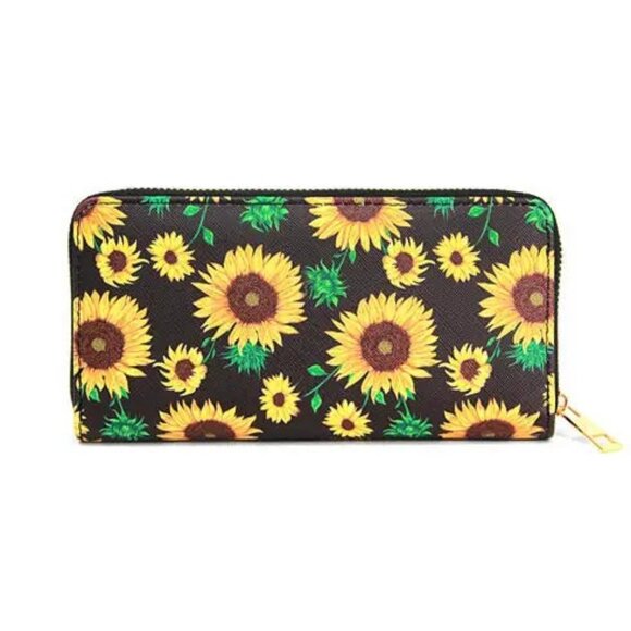 Boutique | Bags | New Black Sunflower Wallet | Poshmark